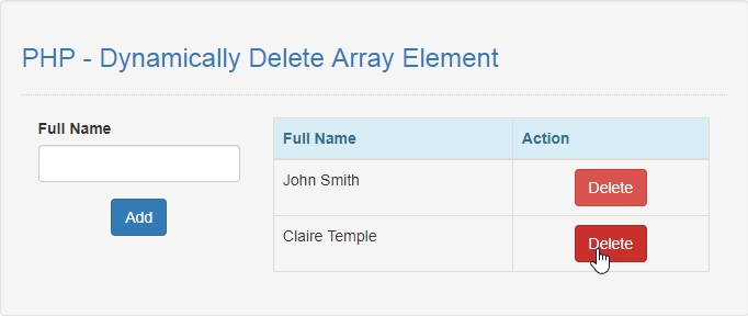 Php Dynamically Delete Array Element Sourcecodester