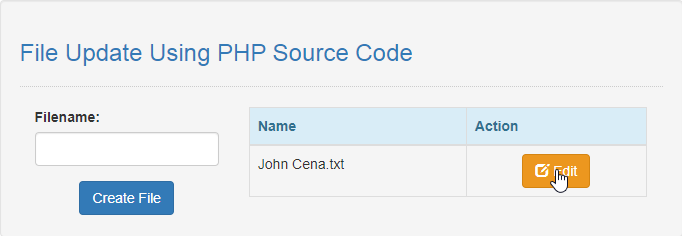 File Update Using PHP Source Code SourceCodester