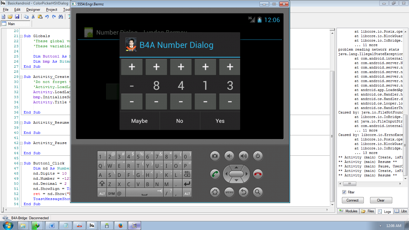 Android Number Dialog Tutorial Using Basic4android Free Source Code Tutorials And Articles