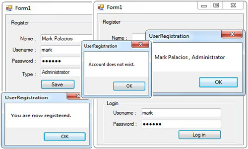 Login User And User Registration Form In Visual Basic 2008 And Mysql