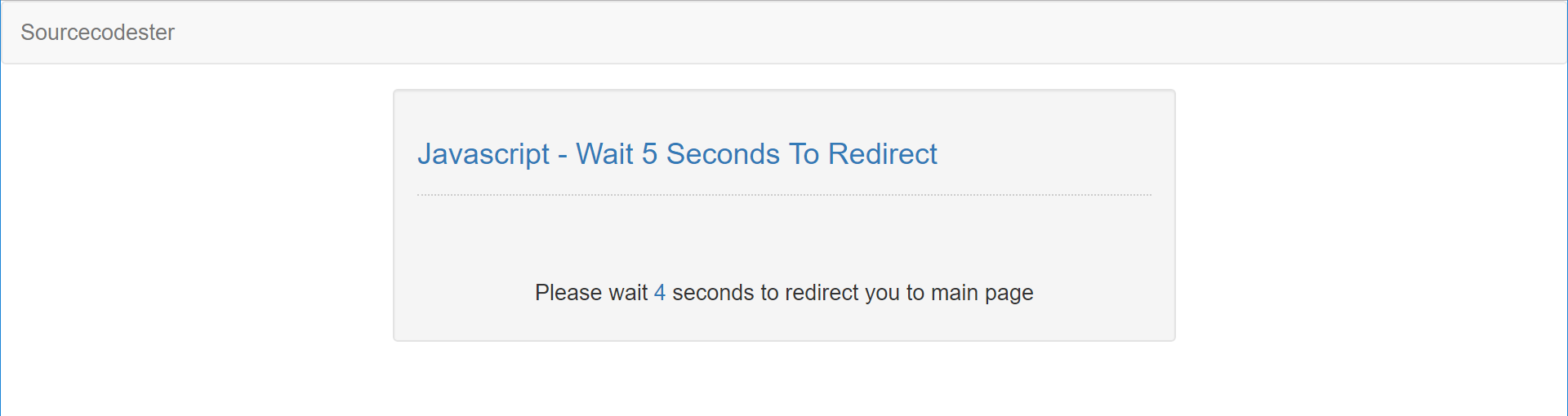 JavaScript Wait 5 Seconds To Redirect Free Source Code Projects And 
