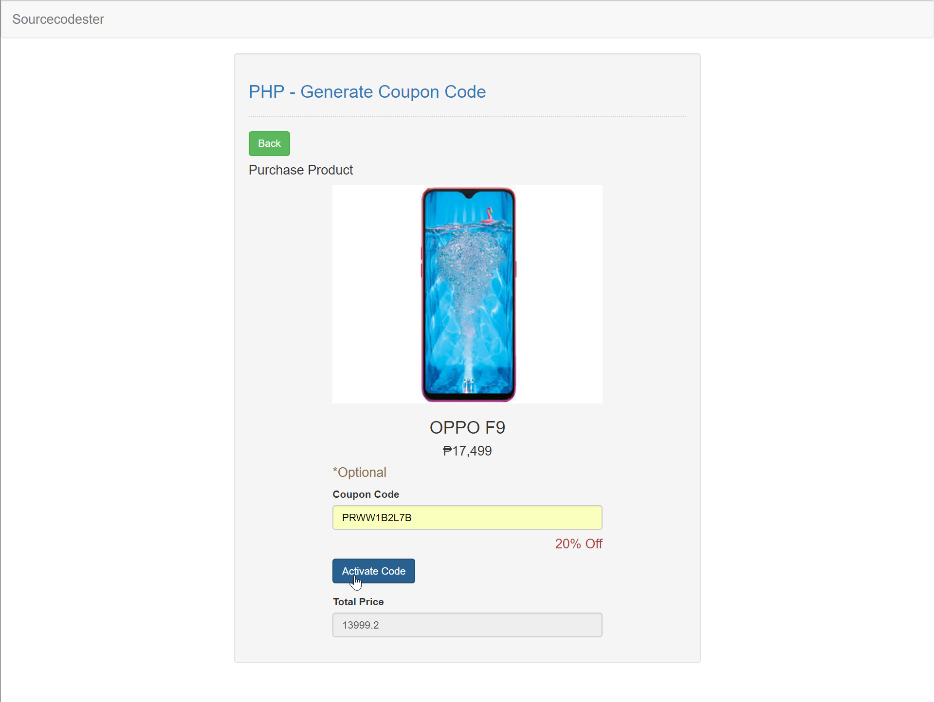 Generating Coupon Code In PHP Tutorial SourceCodester