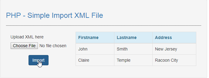 PHP - Simple Import XML File | SourceCodester