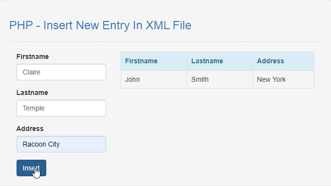 Php Insert New Entry In Xml File Sourcecodester
