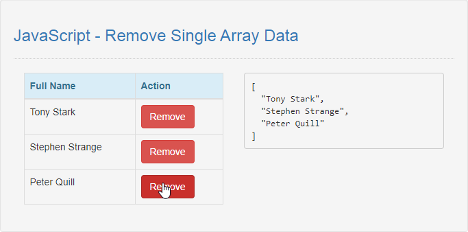 JavaScript Remove Single Array Data Free Source Code Projects And 