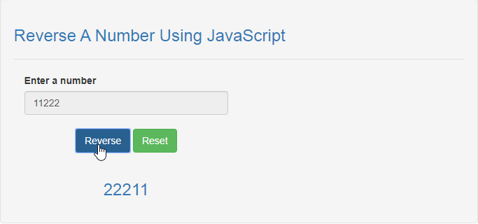  Reverse A Number Using JavaScript SourceCodester