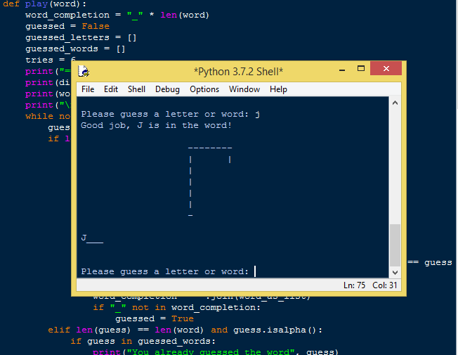 Hang Man Game Using Python With Source Code SourceCodester