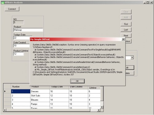 Syntax Error Missing Operator Vb2005 Sourcecodester 6998