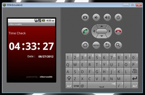 Simple Time Date Display SourceCodester