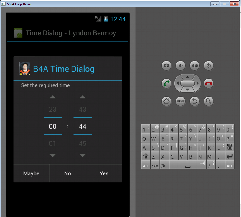 Android Time Dialog Tutorial Using Basic4android Free Source Code Tutorials And Articles 5108