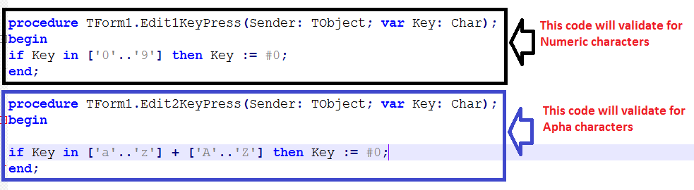 TextBox Validation In Delphi Free Source Code Tutorials And Articles