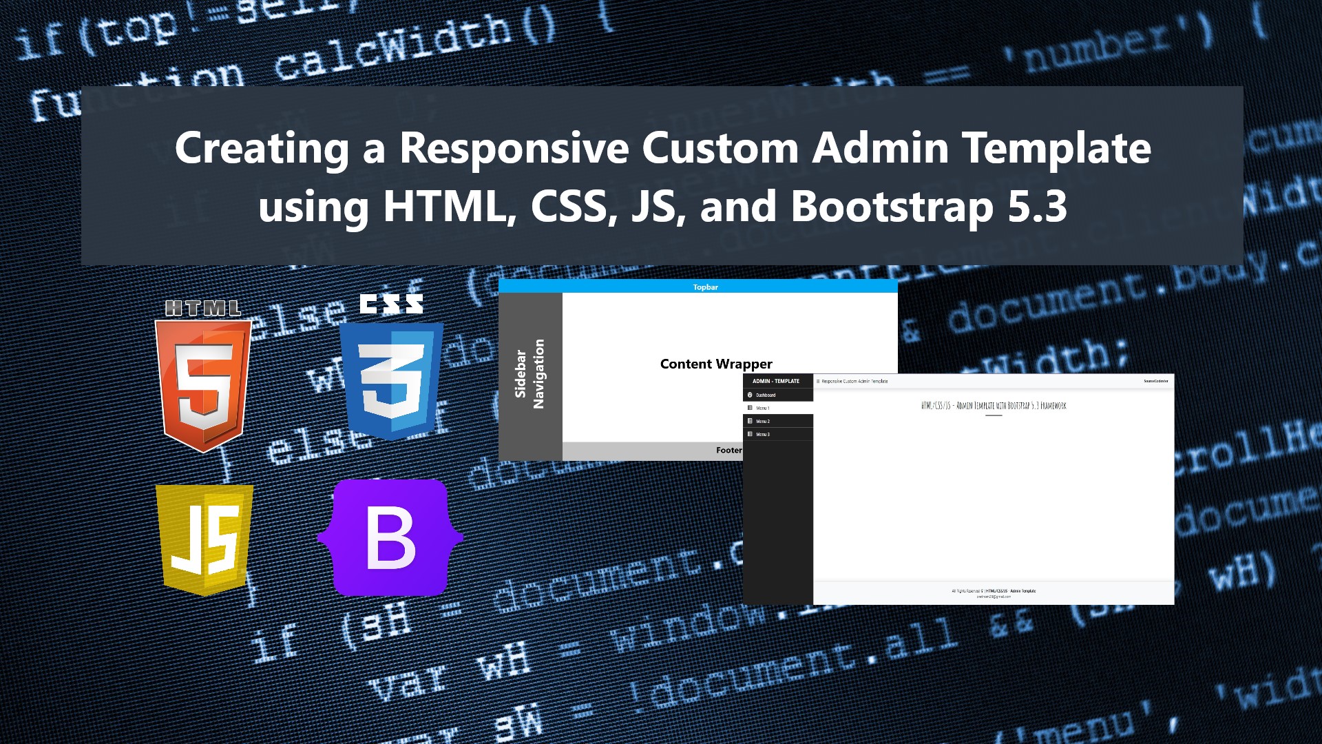 Creating A Responsive Custom Admin Template Using Html Css Js And Bootstrap 53 Sourcecodester