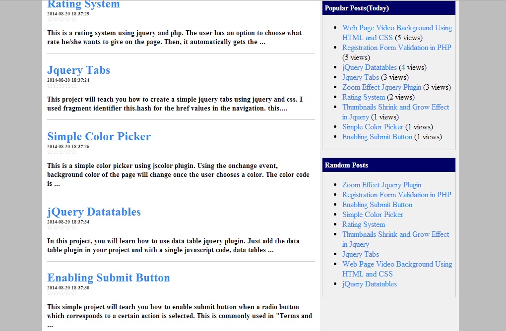 Sticky Sidebar Scroll In JQuery SourceCodester