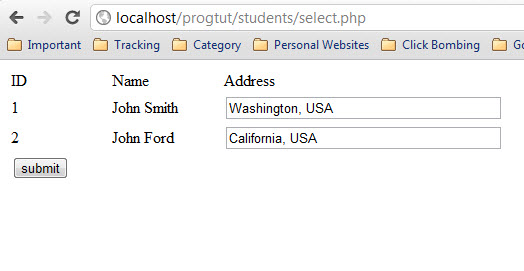 Updating Multiple Rows In MySQL Using PHP SourceCodester