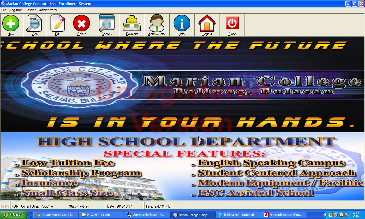 MARian College Computerized Enrollment System | SourceCodester MARian College Computerized Enrollment System | SourceCodester