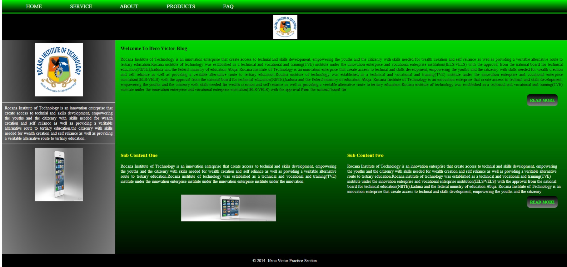 Simple Website Layout SourceCodester