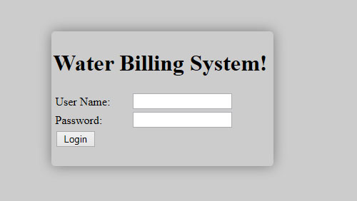 Water Billing System | Free source code, tutorials and articles Water Billing System | Free source code, tutorials and articles