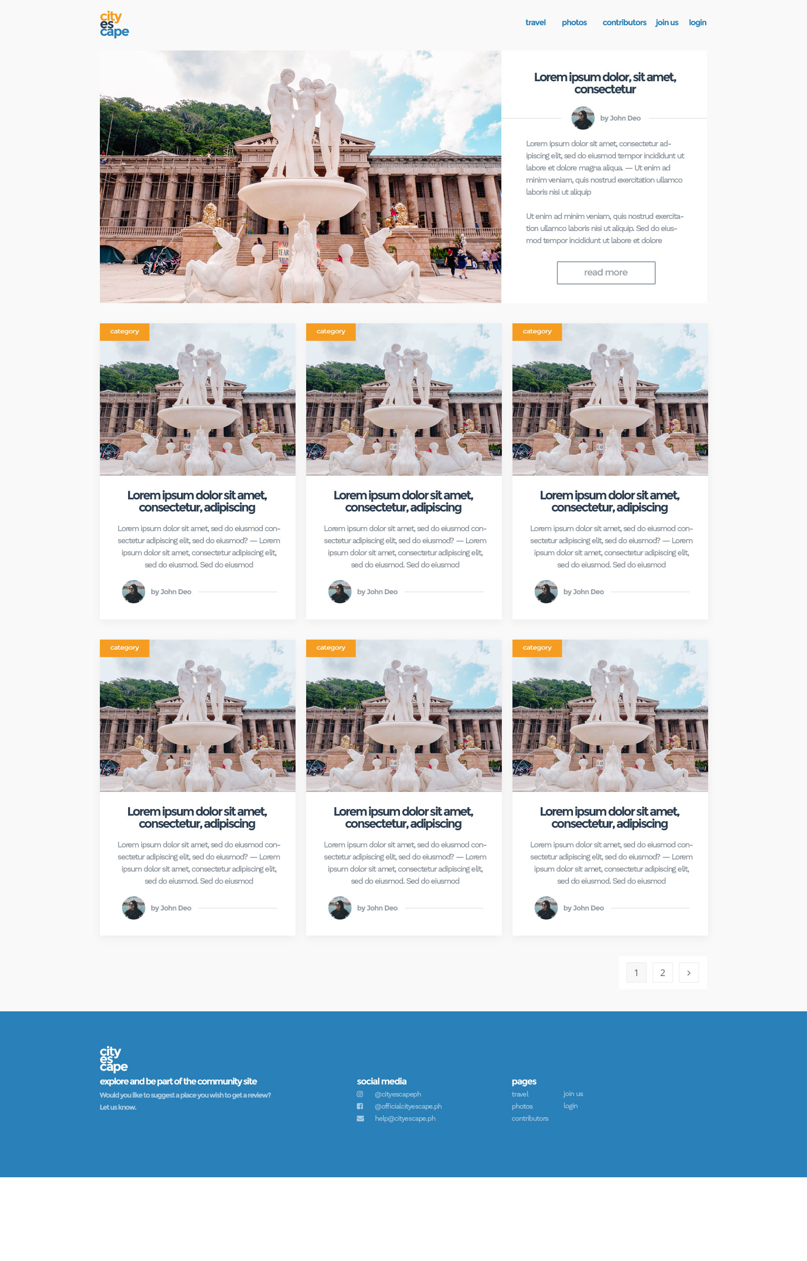 Travel Blog Template SourceCodester