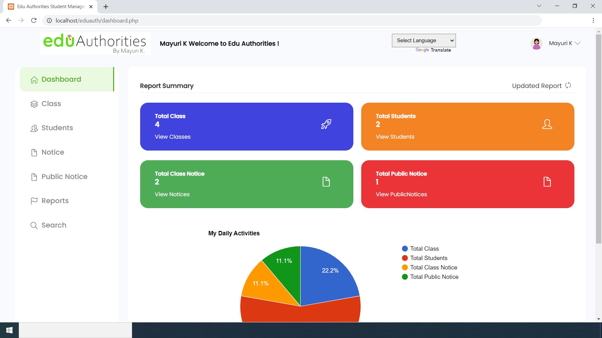 Online Student Management System In Php Free Download SourceCodester