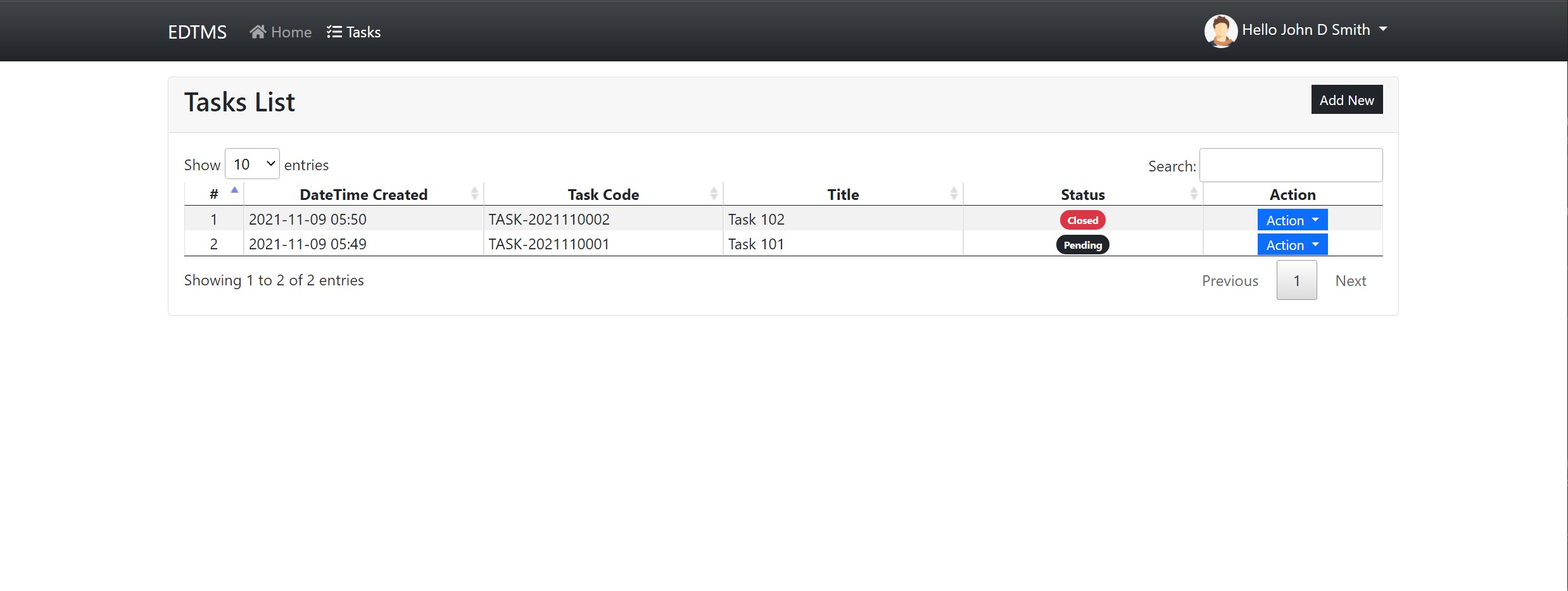 Employee Daily Task Management System In PHP And SQLite With Source