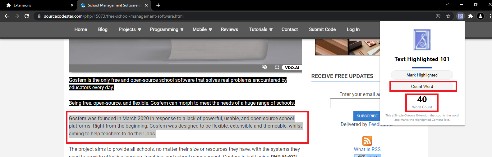 Simple Chrome Extension Highlighted Content Text Actions Free Source Code Sourcecodester