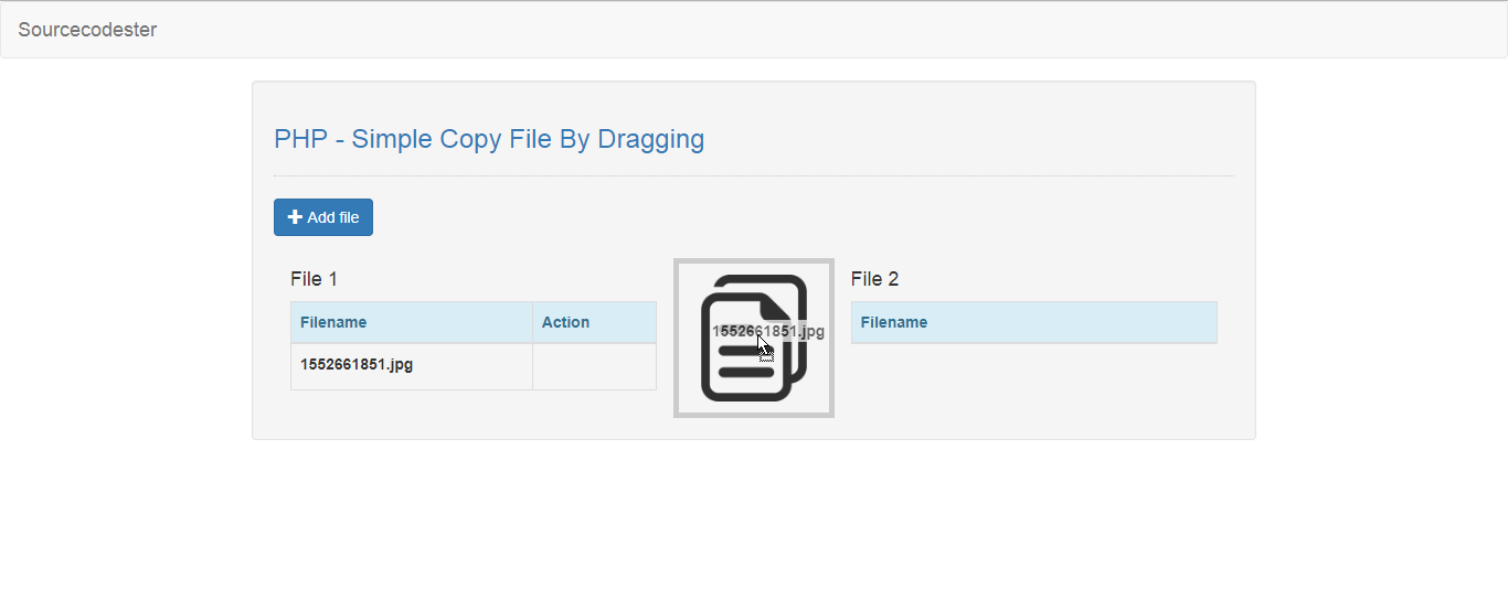 PHP - Simple Copy File By Dragging | SourceCodester PHP - Simple Copy File By Dragging | SourceCodester