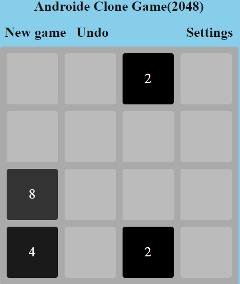 Android Clone Game(2048) in JavaScript Free Source Code | SourceCodester