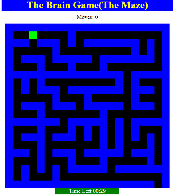 Simple Brain Game(The Maze) in JavaScript Free Source Code | SourceCodester