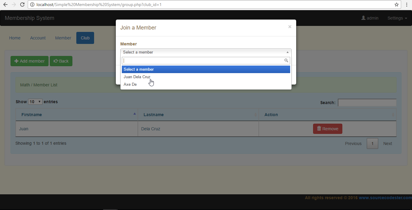 Simple Membership System Using Php And Ajax Free Source Code Sourcecodester