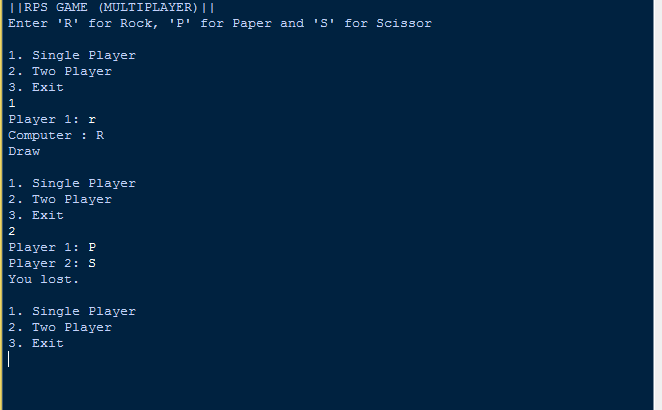 RPS Game Multiplayer Using Python With Source Code SourceCodester