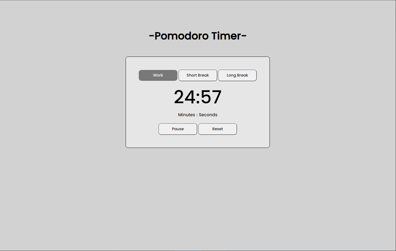 Pomodoro Timer Using Html Css And Javascript With Source Code Sourcecodester