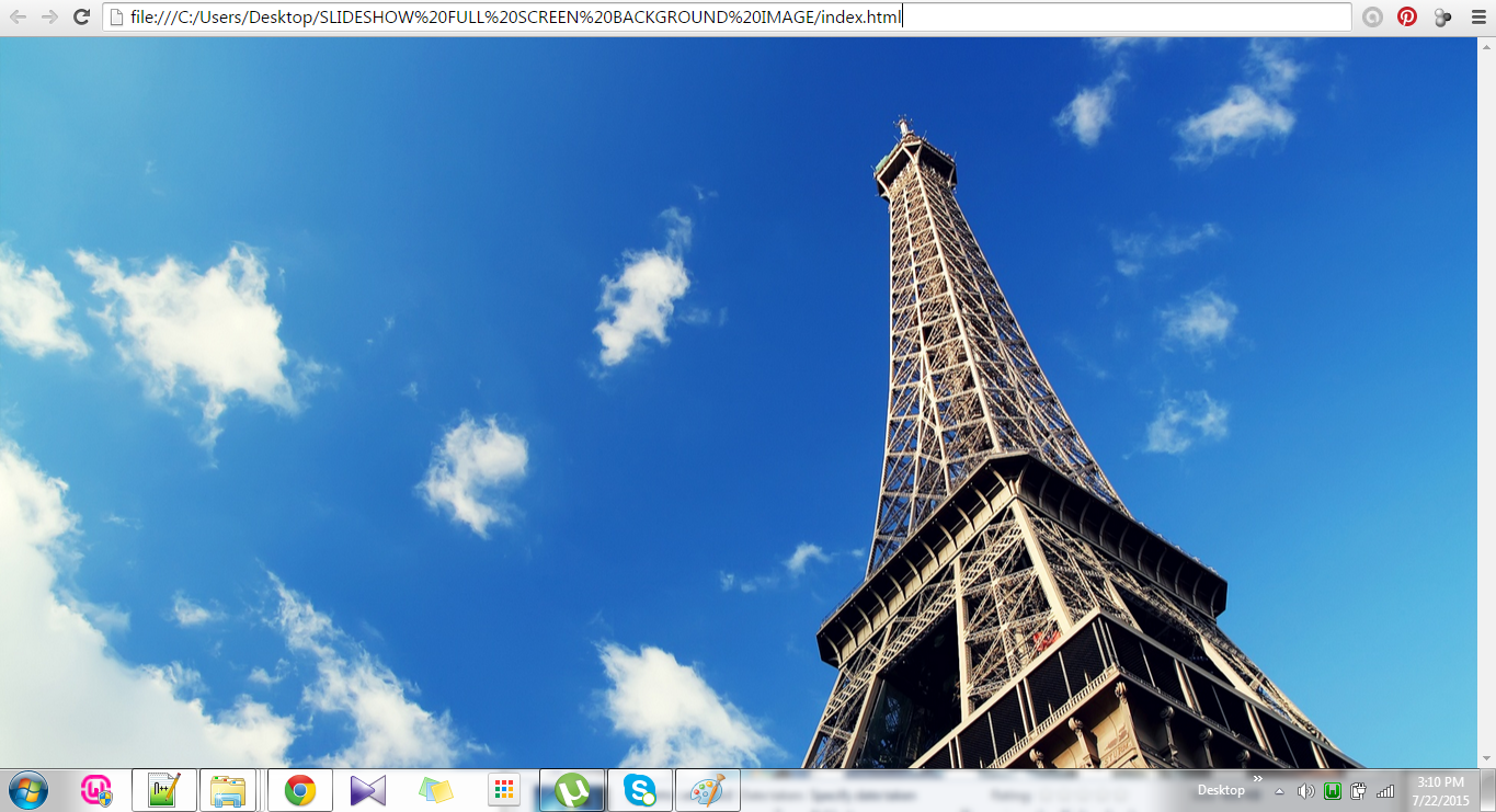 Full Screen Background Image Slider SourceCodester