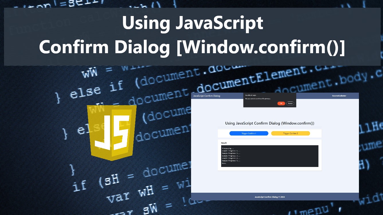 Using JavaScript Confirm Dialog Window confirm Tutorial