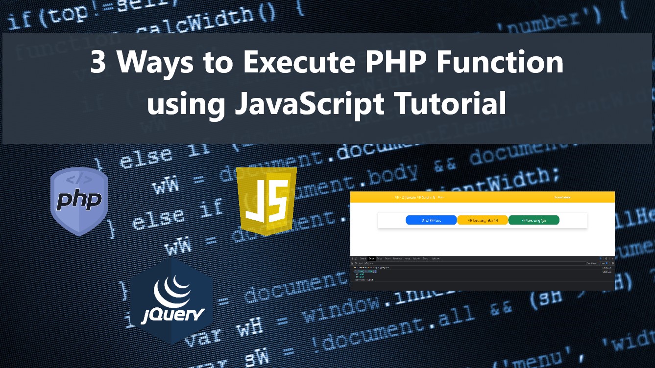 3 Ways To Execute PHP Function In JavaScript Tutorial SourceCodester