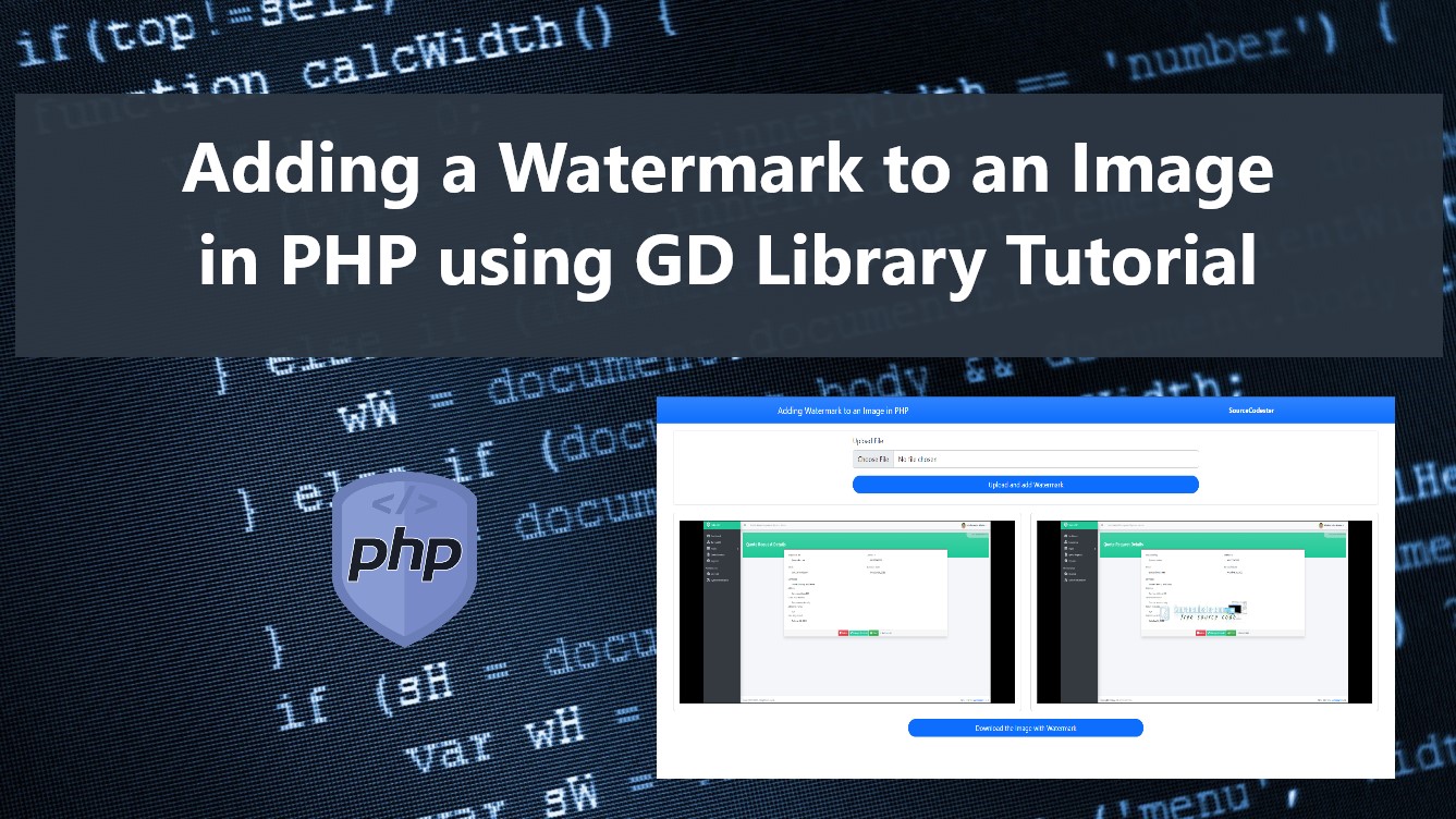 Adding Watermark To An Image In PHP Using GD Library Tutorial Adding Watermark To An Image In PHP Using GD Library Tutorial