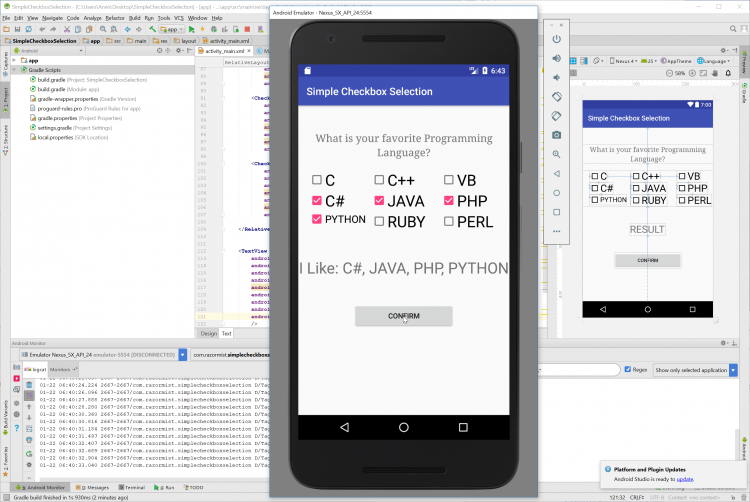 Android Simple Checkbox Selection Free Source Code Projects And