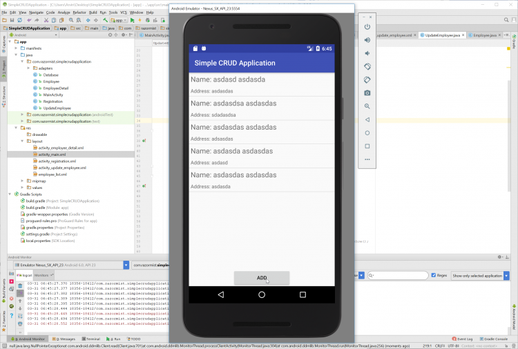 Android - Simple CRUD Application | SourceCodester Android - Simple CRUD Application | SourceCodester
