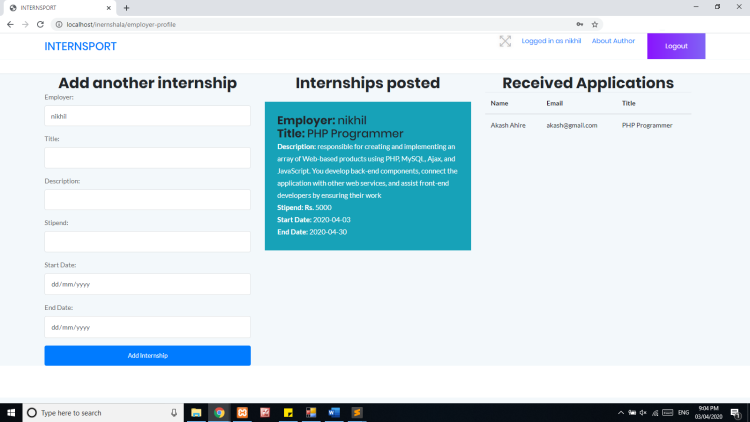 Simple Internship/Job Portal | SourceCodester Simple Internship/Job Portal | SourceCodester