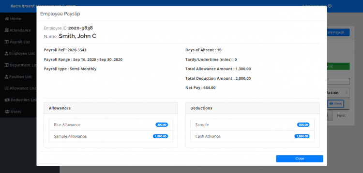 Payroll Management System Using Php Mysql With Source Code Sourcecodester