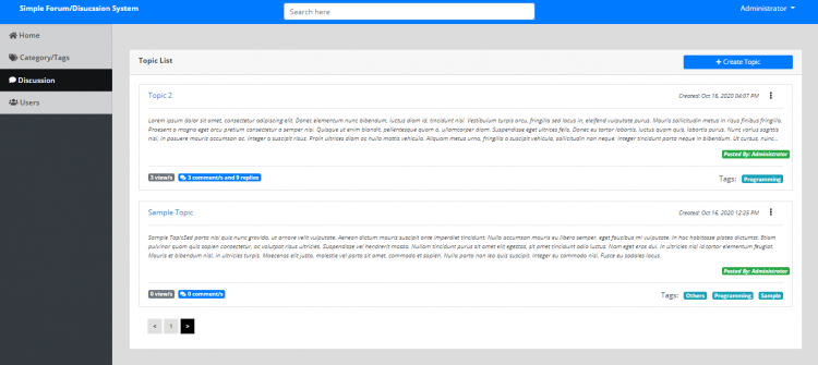 Simple Forumdiscussion System Using Phpmysql With Source Code Sourcecodester