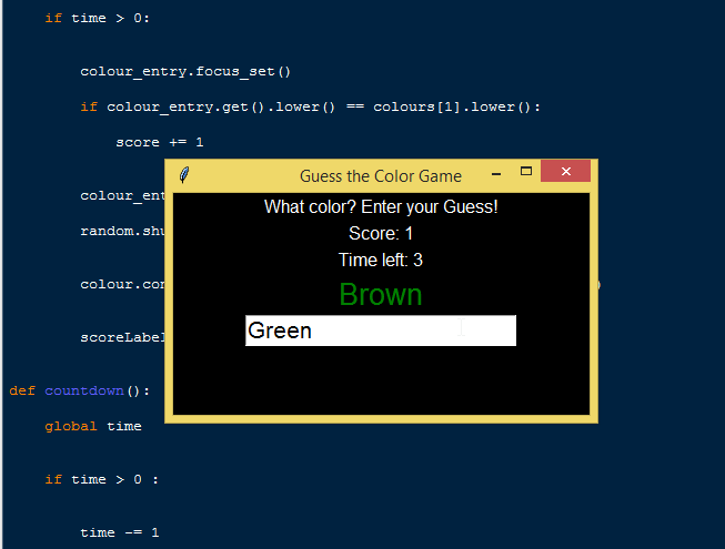 Guess the Color Game Project in Python | SourceCodester Guess the Color Game Project in Python | SourceCodester