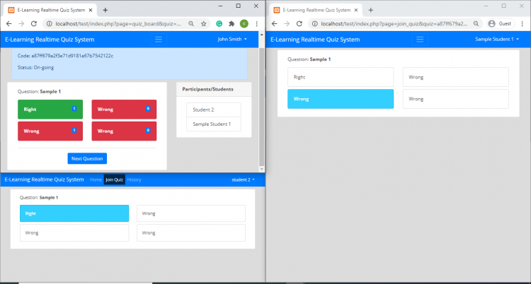 Simple Realtime Quiz System Using Phpmysql With Source Code Sourcecodester
