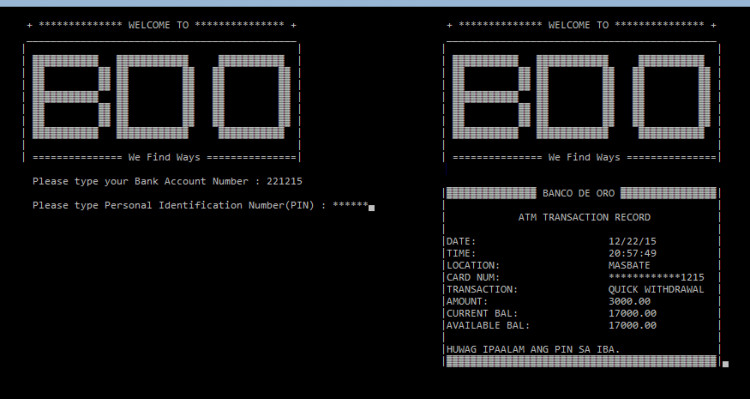 Simple Atm Simulation Sourcecodester