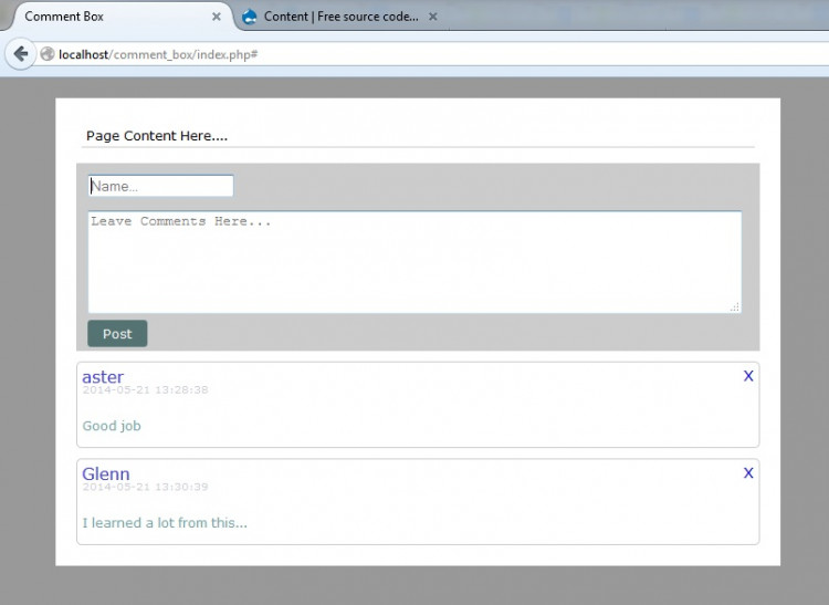 How To Create Comment Box Using Php And Mysql Sourcecodester