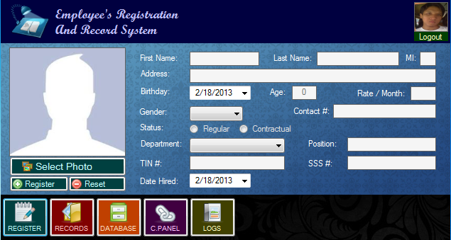 Employees Registration And Record System Using Vbnet With Full Source Code Sourcecodester 2746