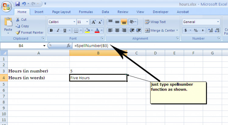 Spell Number Function In Excel Sourcecodester