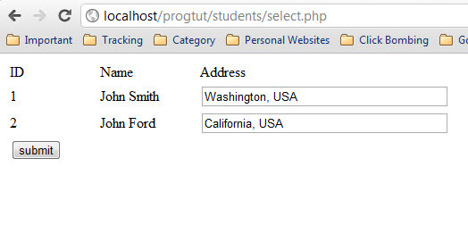 Updating Multiple Rows In Mysql Using Php Sourcecodester