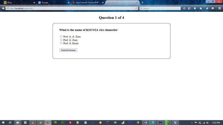 Simple Examination Application Using Html Javascript Sourcecodester