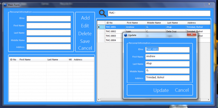 Simple Add Edit Update Delete Search In Vbnet And Ms Access With Source Code Sourcecodester
