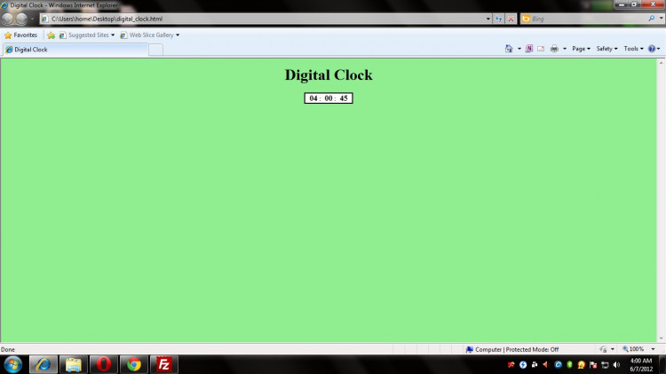 Digital Clock Using Html And Javascript Sourcecodester
